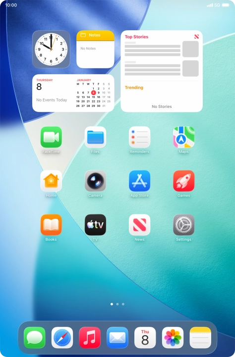 Use widgets on your Apple iPad mini (A17 Pro) iPadOS 26 - Telstra