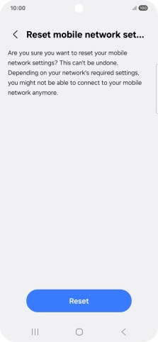 Reset network settings on your Samsung Galaxy S25 Android 15 - Telstra